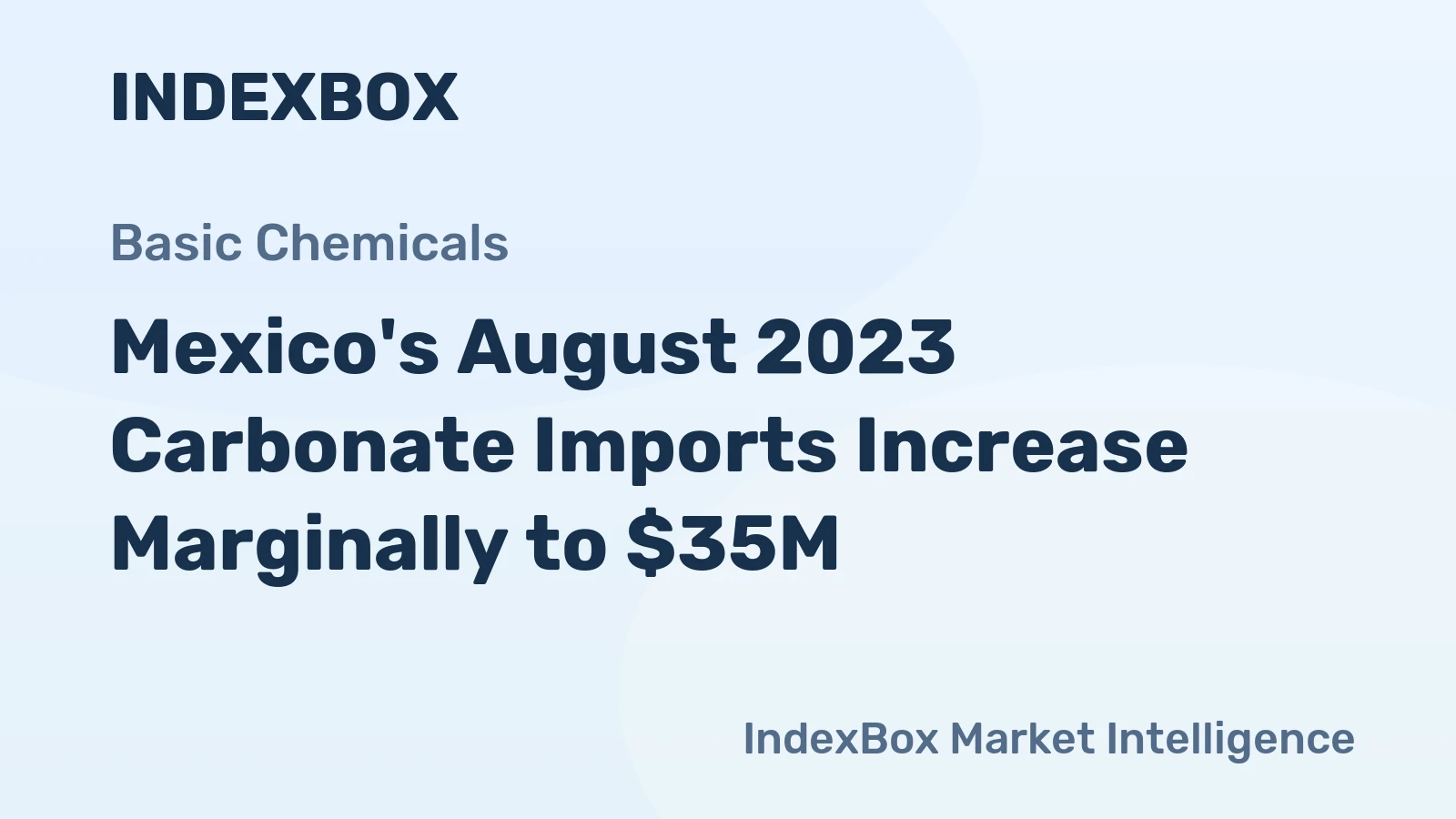 Mexico's August 2023 Carbonate Imports Increase Marginally to $35M