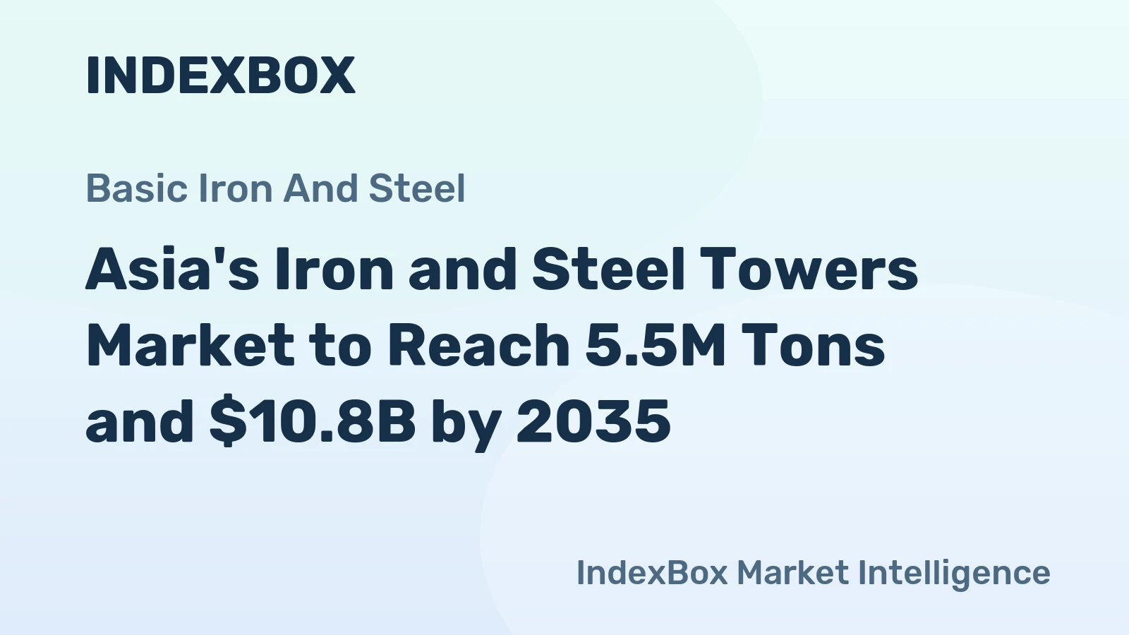 Asia's Iron and Steel Towers Market to Reach 5.5M Tons and $10.8B by 2035
