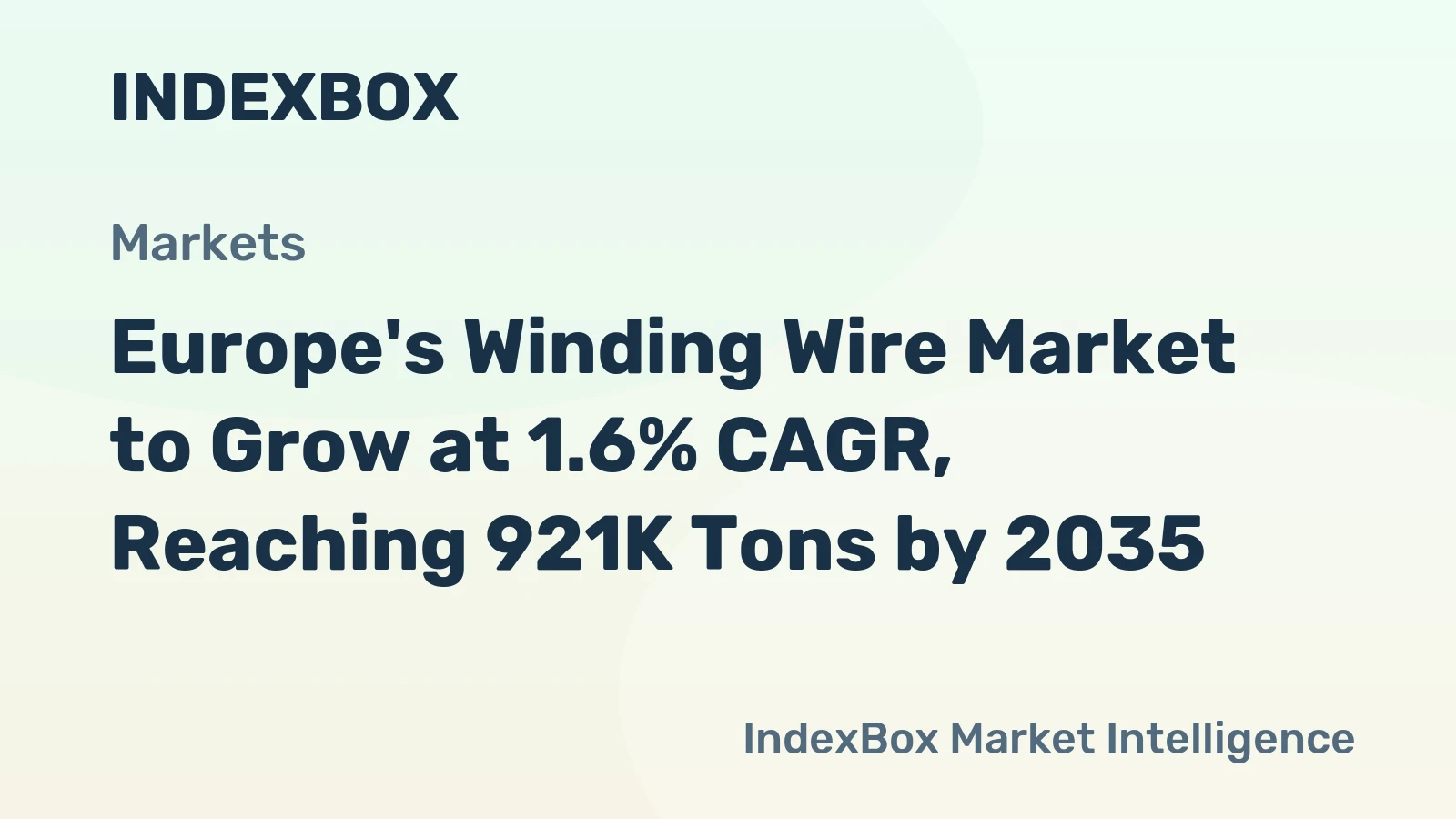 Europe's Winding Wire Market to Grow at 1.6% CAGR, Reaching 921K Tons by 2035
