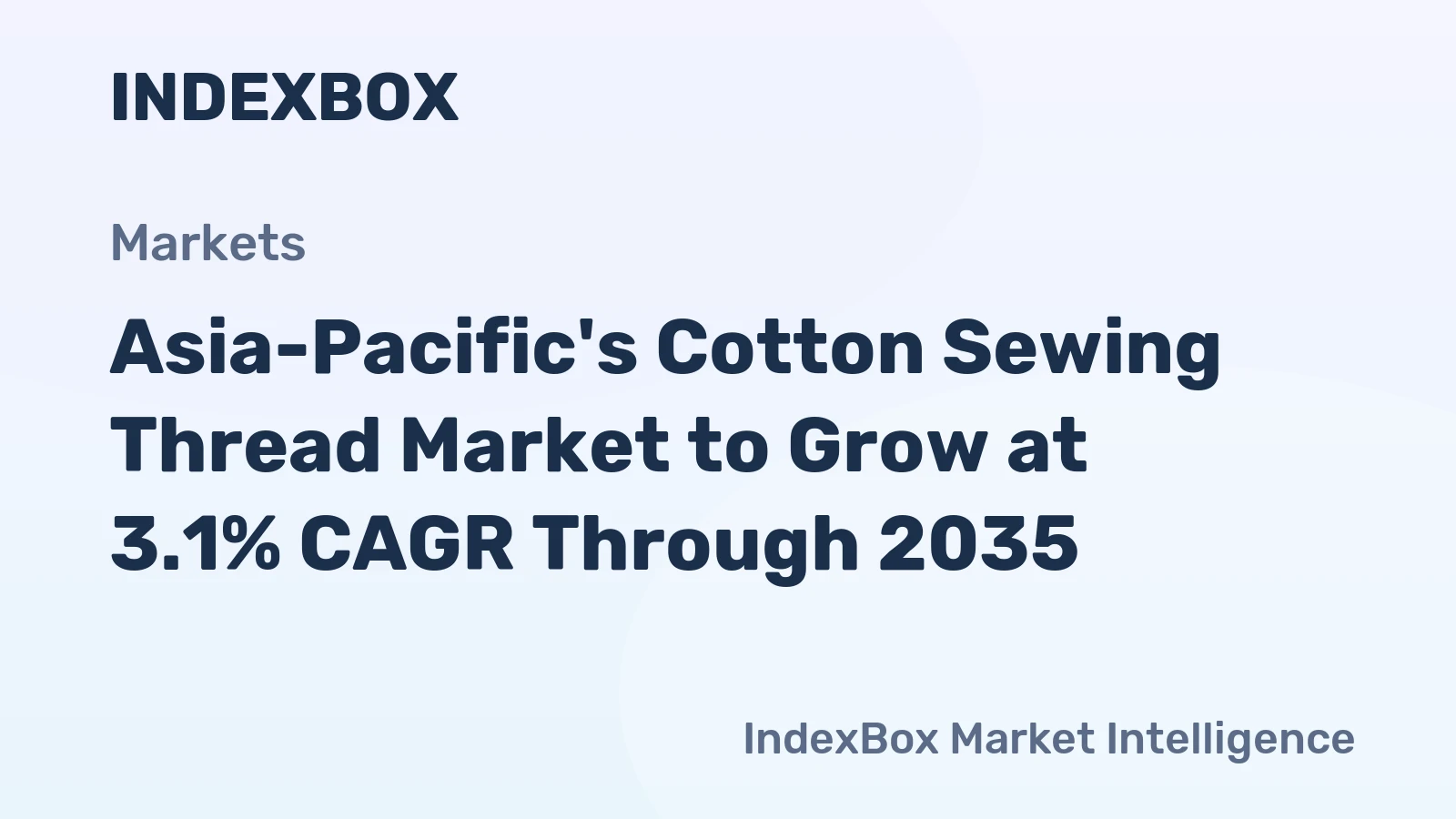 Asia-Pacific's Cotton Sewing Thread Market to Grow at 3.1% CAGR Through 2035