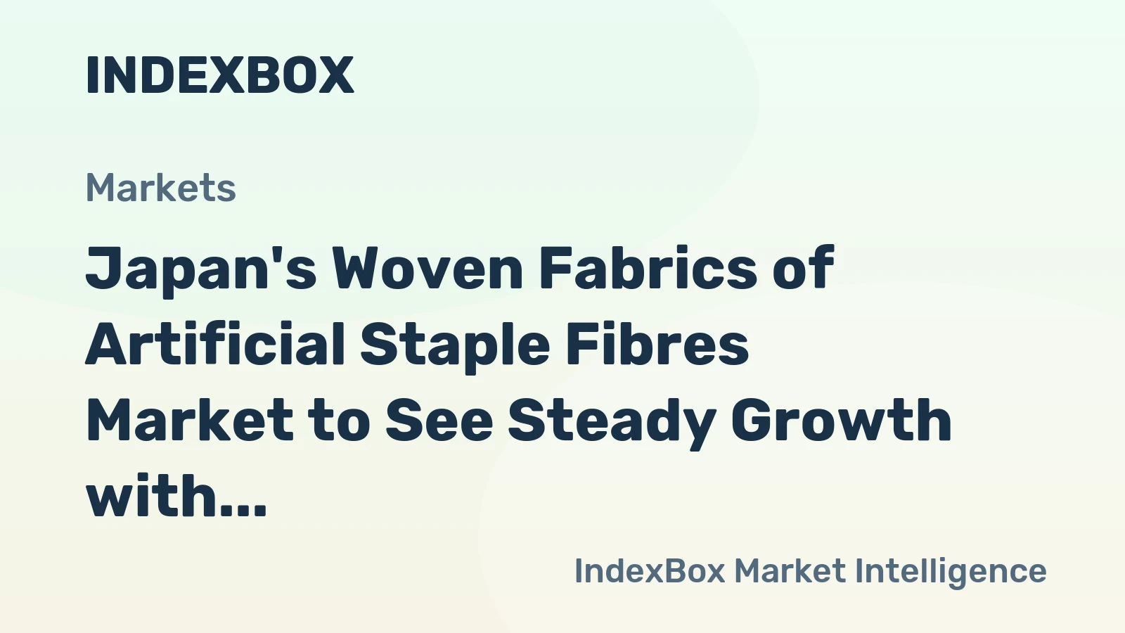 Japan's Woven Fabrics of Artificial Staple Fibres Market to See Steady Growth with a 1.9% CAGR