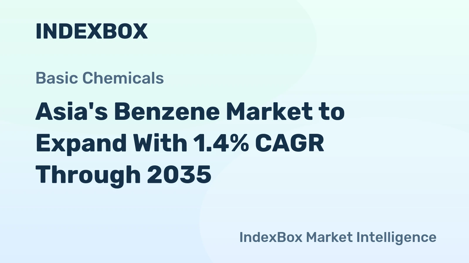 Asia's Benzene Market to Expand With 1.4% CAGR Through 2035