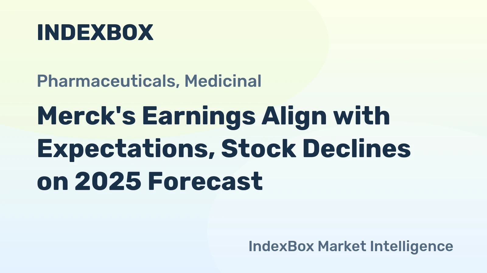 Merck's Earnings Align with Expectations, Stock Declines on 2025 Forecast