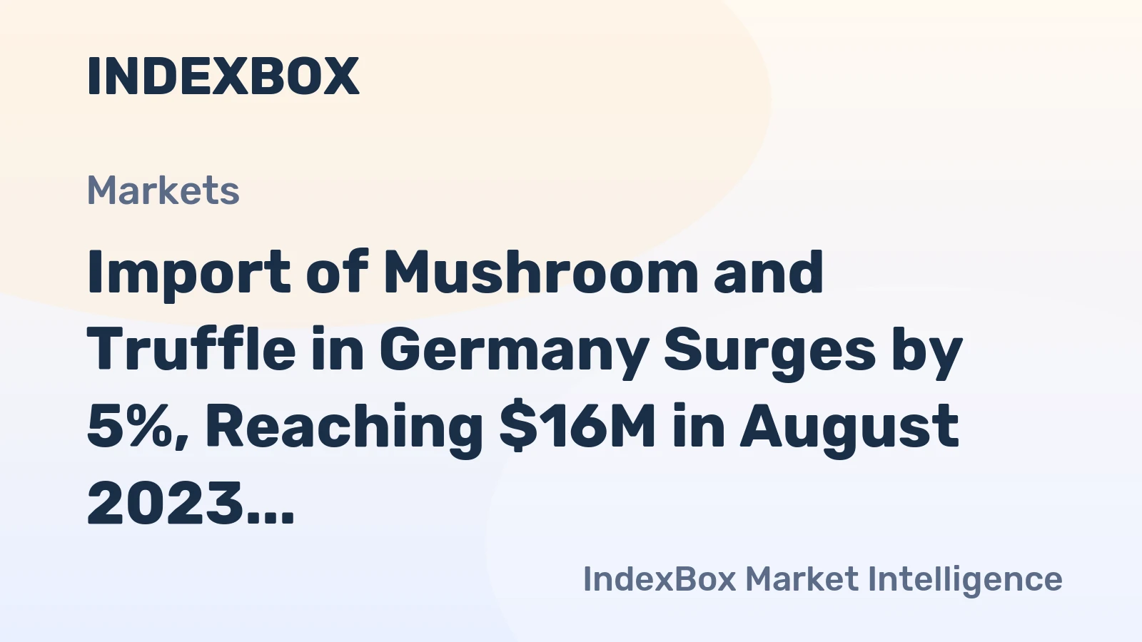 Import of Mushroom and Truffle in Germany Surges by 5%, Reaching $16M in August 2023