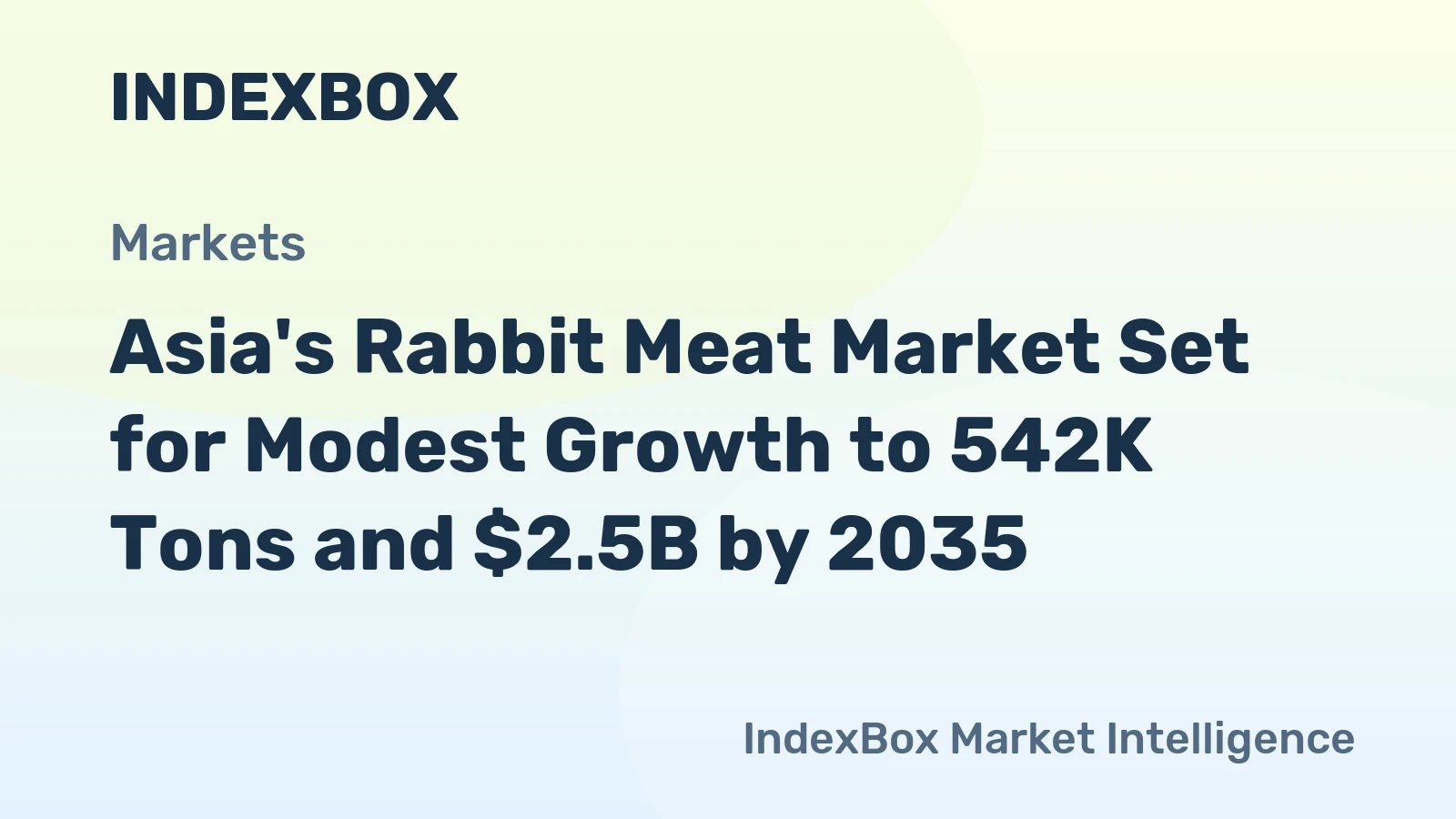 Asia's Rabbit Meat Market Set for Modest Growth to 542K Tons and $2.5B by 2035
