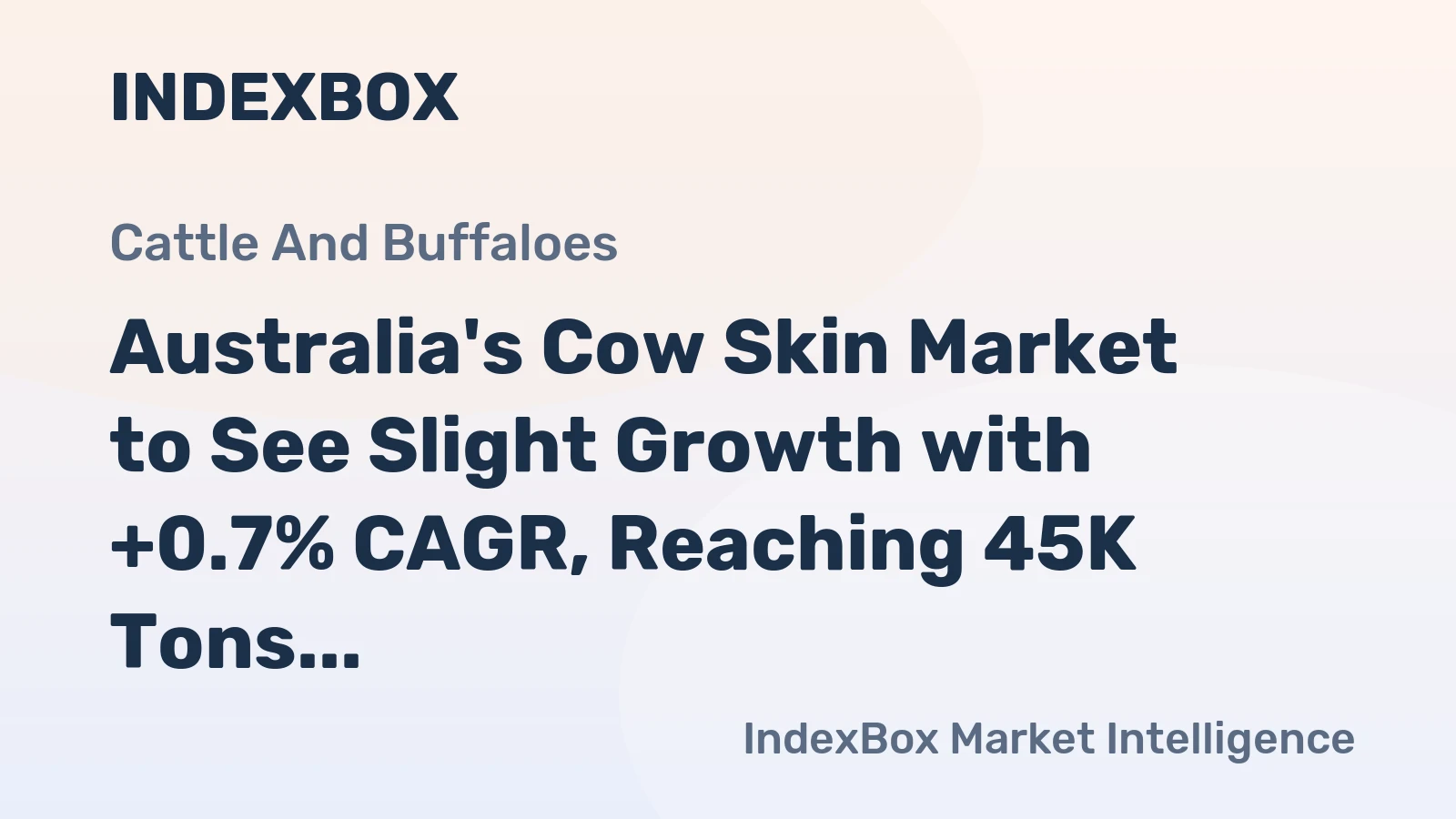 Australia's Cow Skin Market to See Slight Growth with +0.7% CAGR, Reaching 45K Tons by 2035