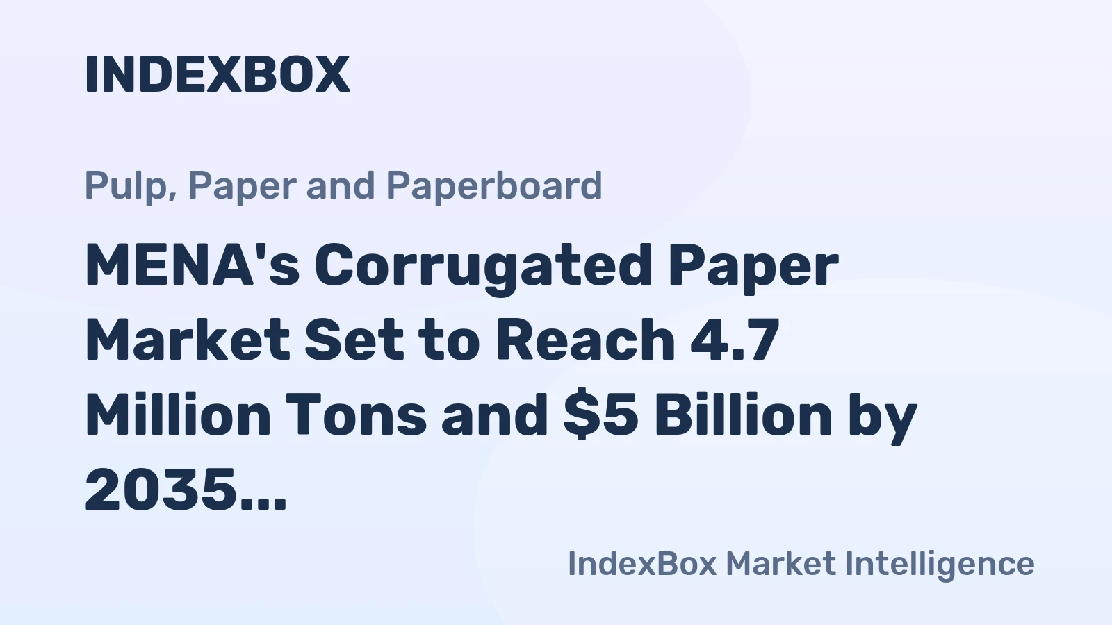 MENA's Corrugated Paper Market Set to Reach 4.7 Million Tons and $5 Billion by 2035