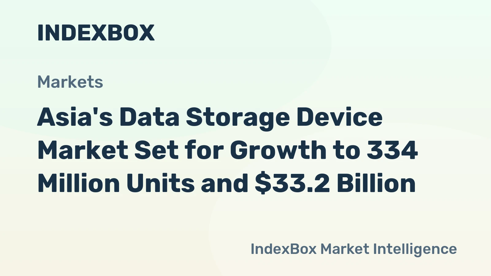 Asia's Data Storage Device Market Set for Growth to 334 Million Units and $33.2 Billion