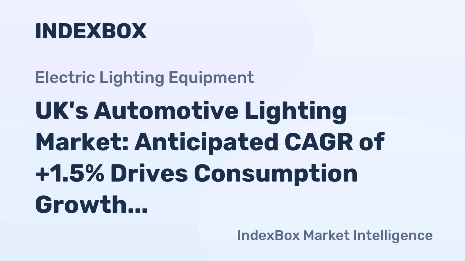UK's Automotive Lighting Market: Anticipated CAGR of +1.5% Drives Consumption Growth