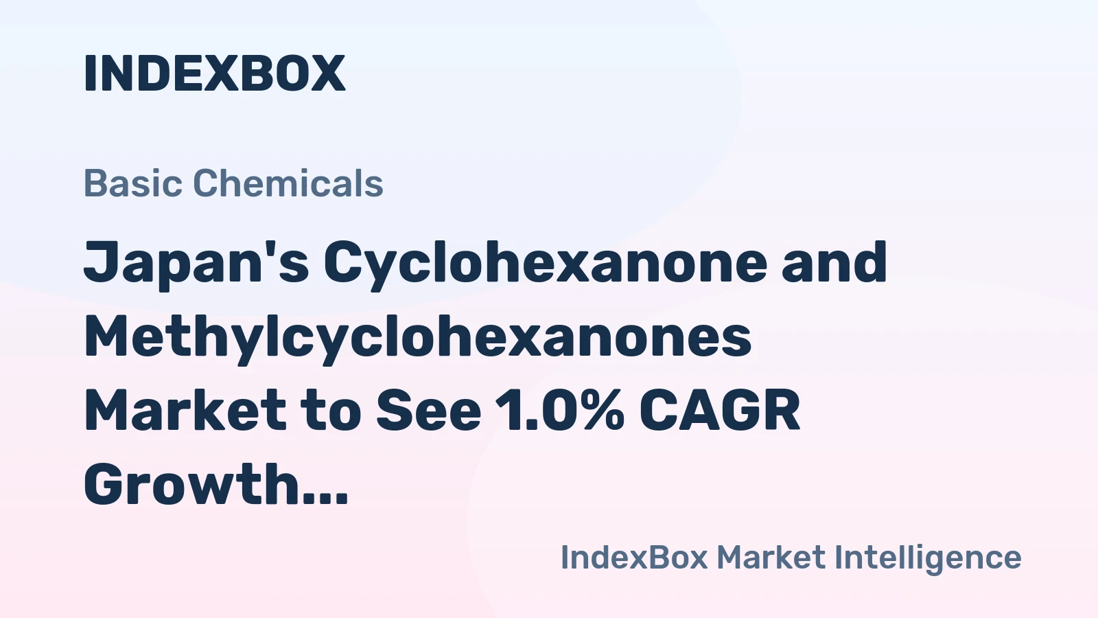 Japan's Cyclohexanone and Methylcyclohexanones Market to See 1.0% CAGR Growth from 2024 to 2035