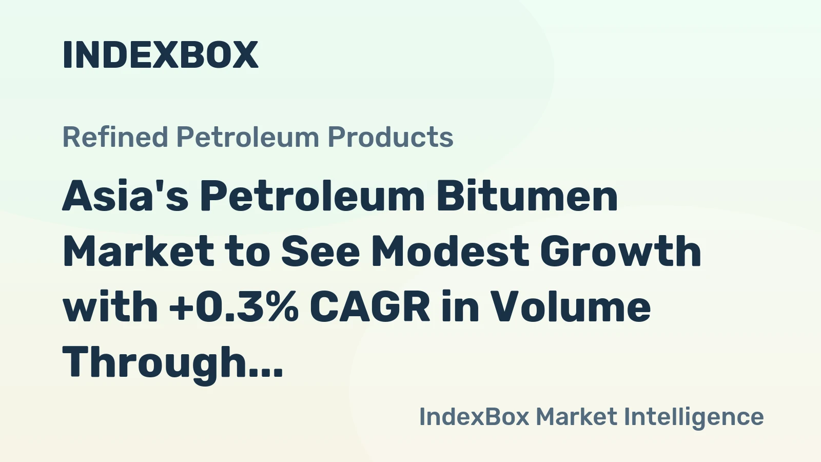 Asia's Petroleum Bitumen Market to See Modest Growth with +0.3% CAGR in Volume Through 2035