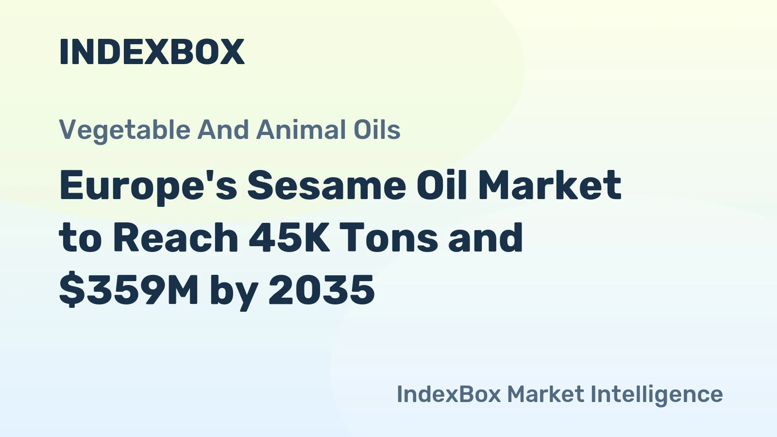 Europe's Sesame Oil Market to Reach 45K Tons and $359M by 2035