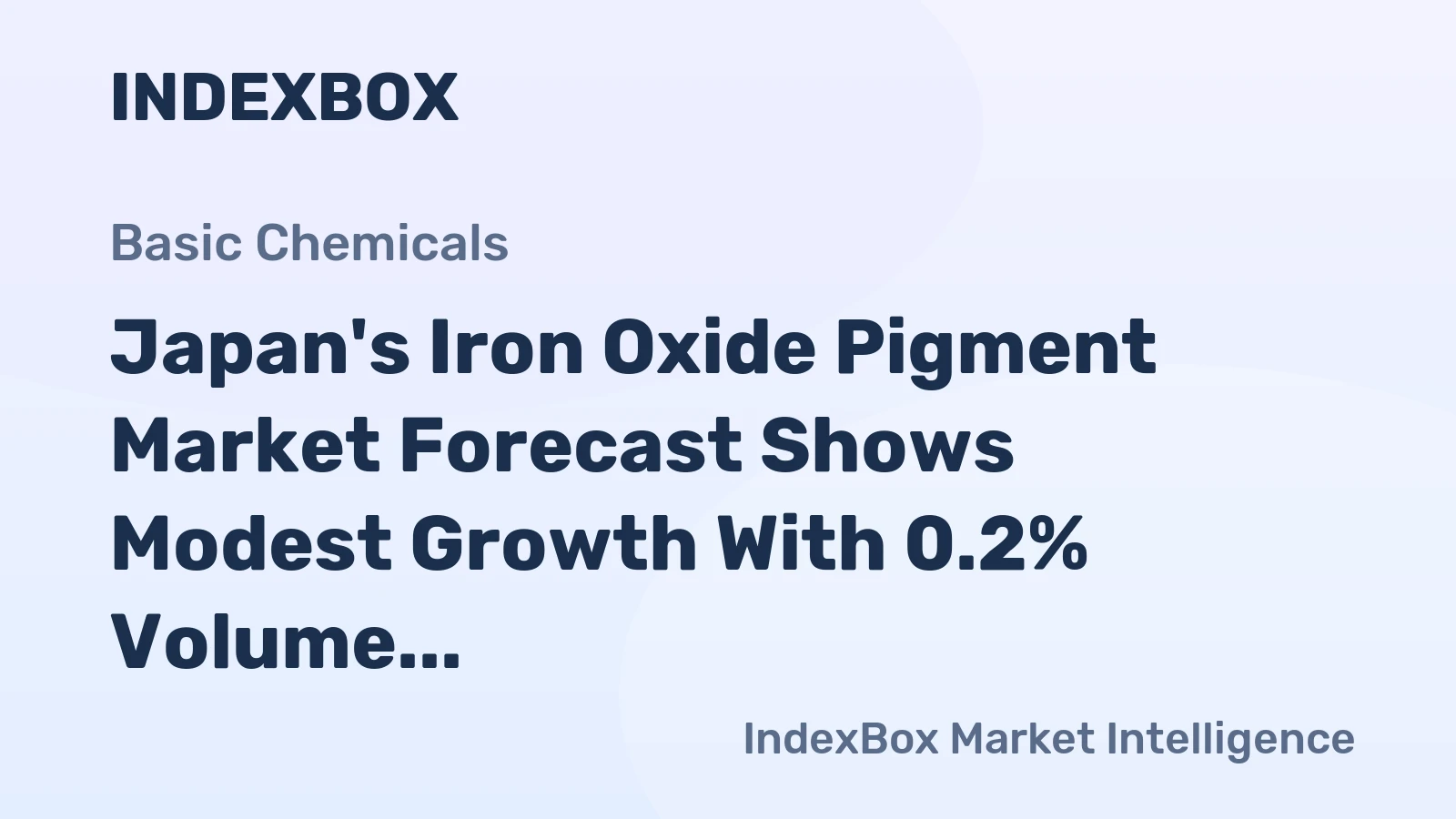Japan's Iron Oxide Pigment Market Forecast Shows Modest Growth With 0.2% Volume CAGR Through 2035