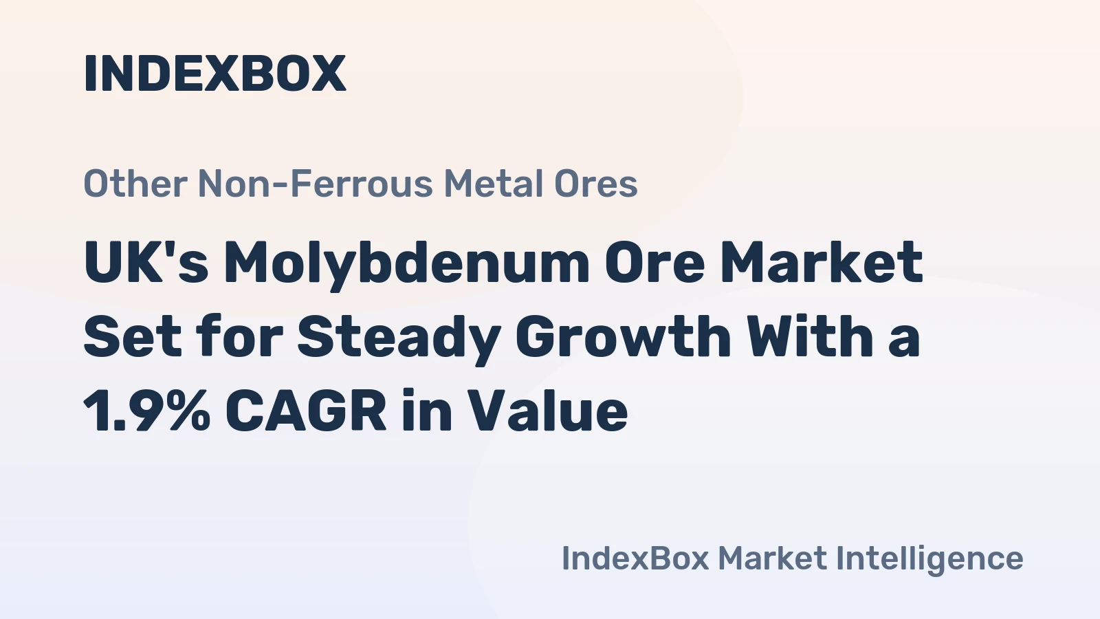 UK's Molybdenum Ore Market Set for Steady Growth With a 1.9% CAGR in Value
