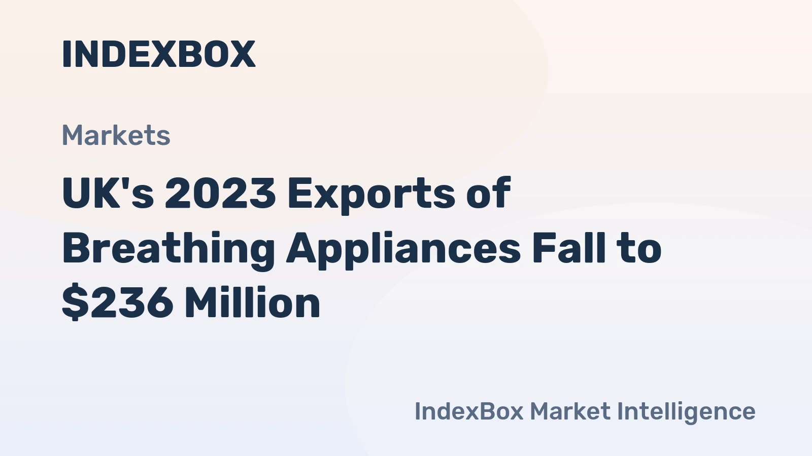 UK's 2023 Exports of Breathing Appliances Fall to $236 Million