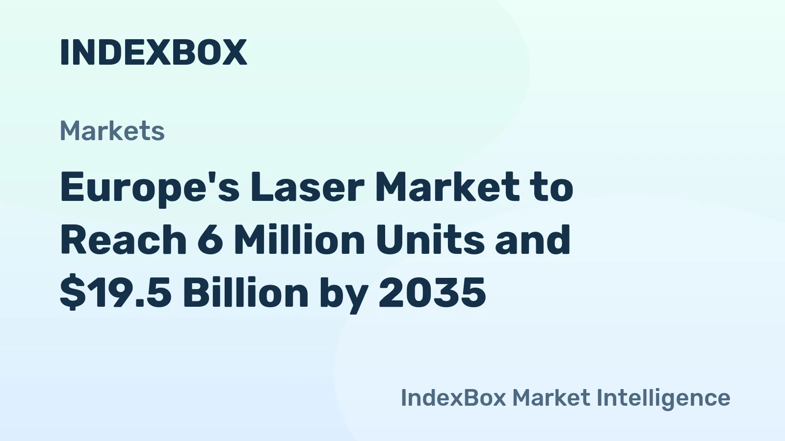 Europe's Laser Market to Reach 6 Million Units and $19.5 Billion by 2035