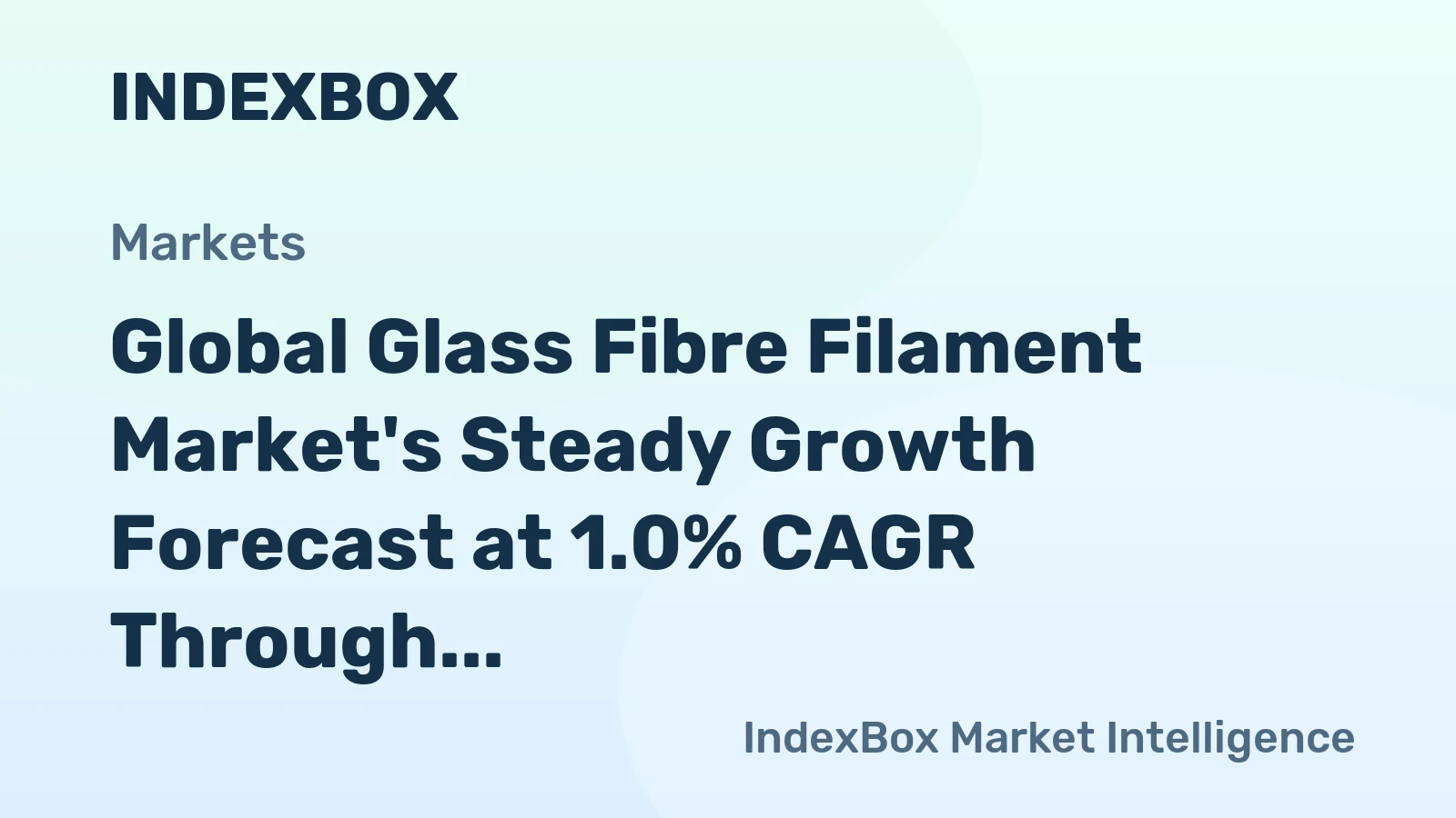 Global Glass Fibre Filament Market's Steady Growth Forecast at 1.0% CAGR Through 2035