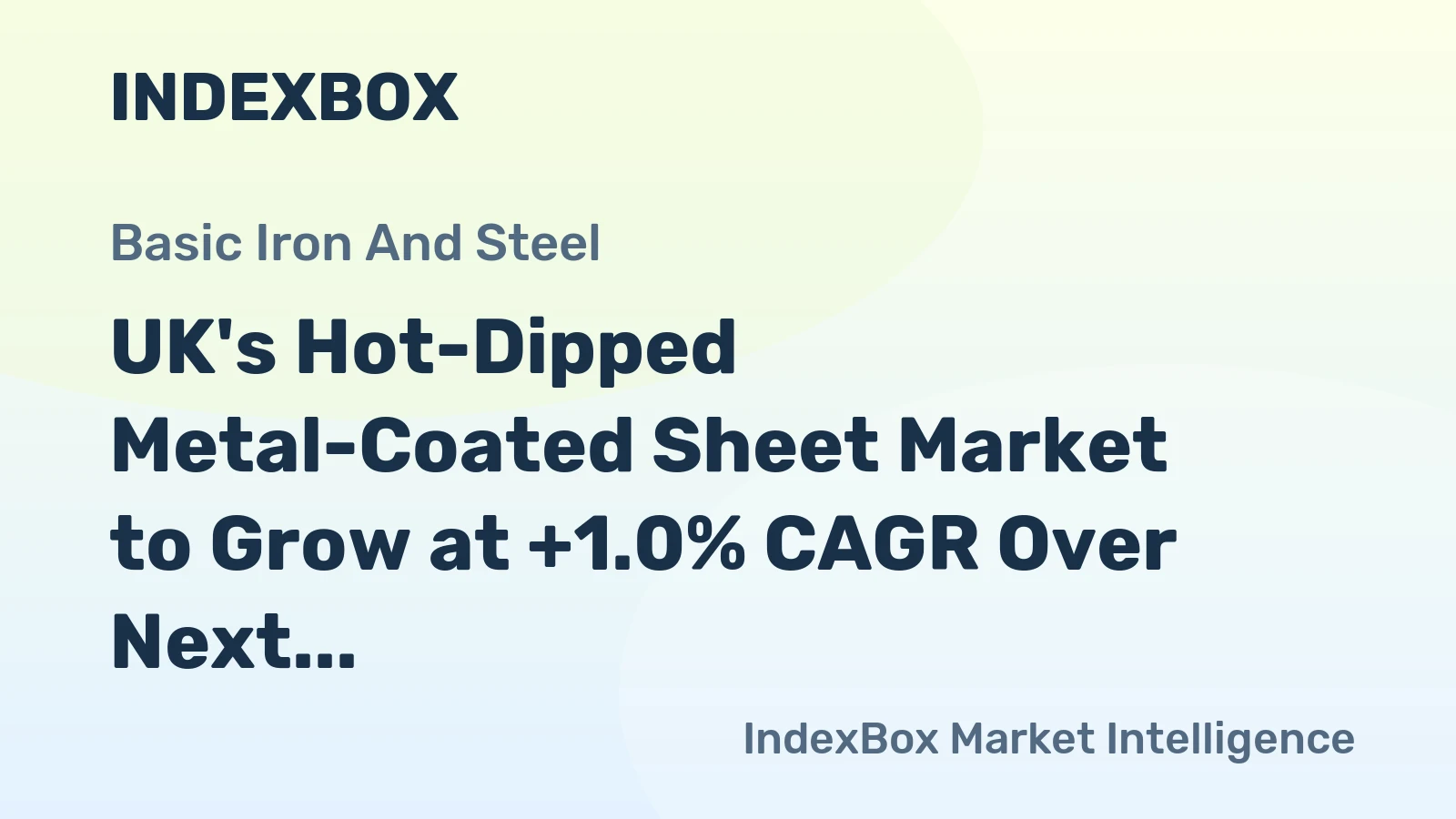 UK's Hot-Dipped Metal-Coated Sheet Market to Grow at +1.0% CAGR Over Next Decade