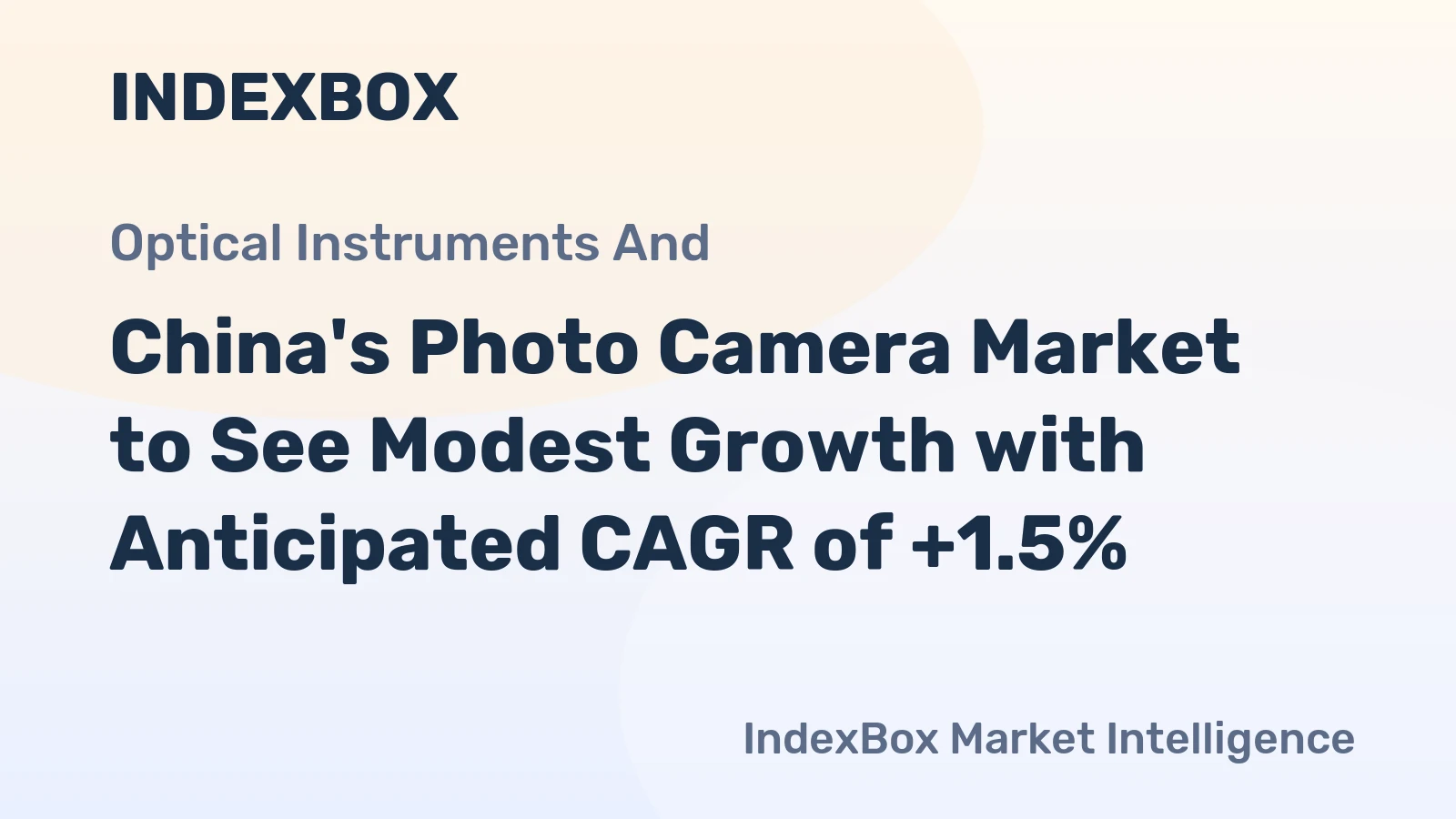 China's Photo Camera Market to See Modest Growth with Anticipated CAGR of +1.5%