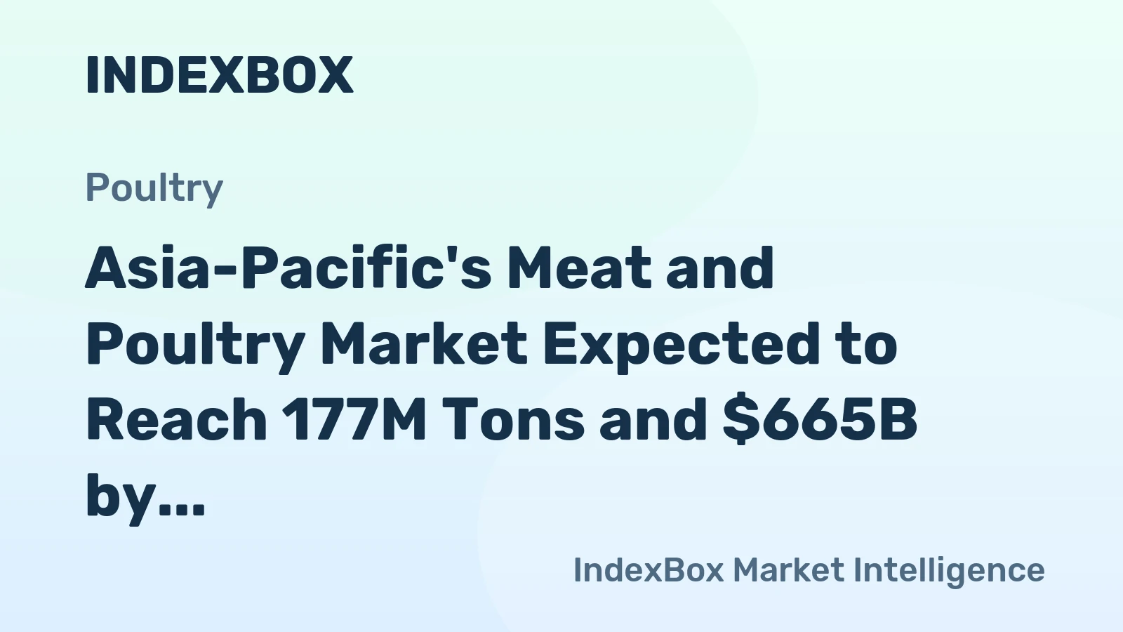 Asia-Pacific's Meat and Poultry Market Expected to Reach 177M Tons and $665B by 2035