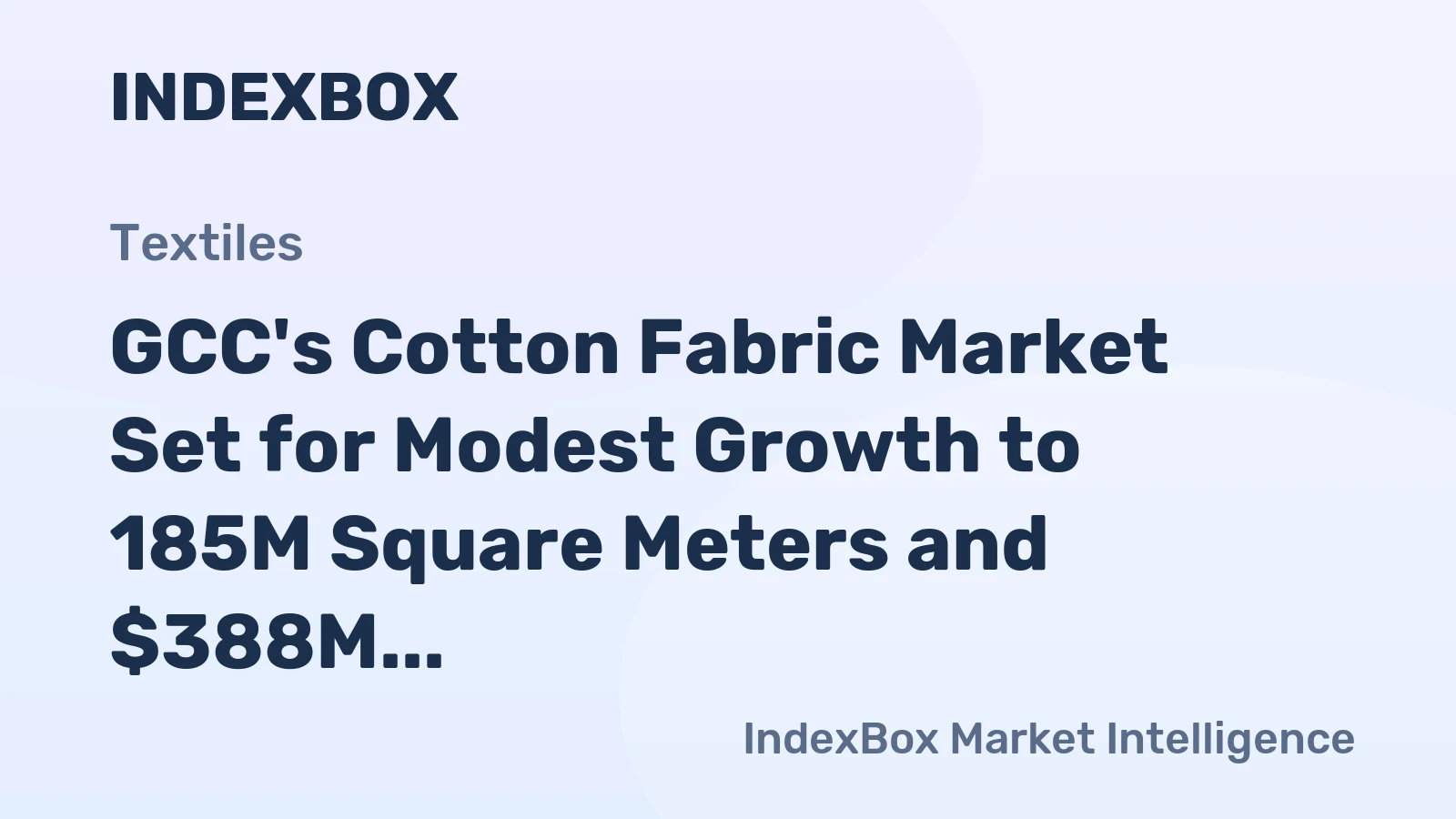 GCC's Cotton Fabric Market Set for Modest Growth to 185M Square Meters and $388M by 2035