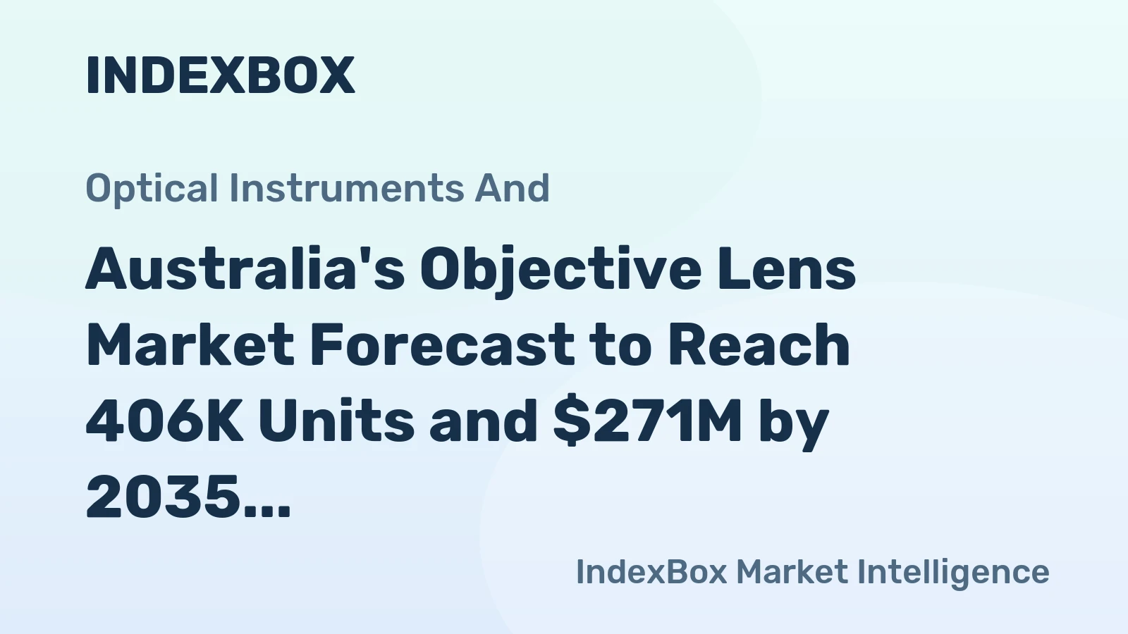 Australia's Objective Lens Market Forecast to Reach 406K Units and $271M by 2035
