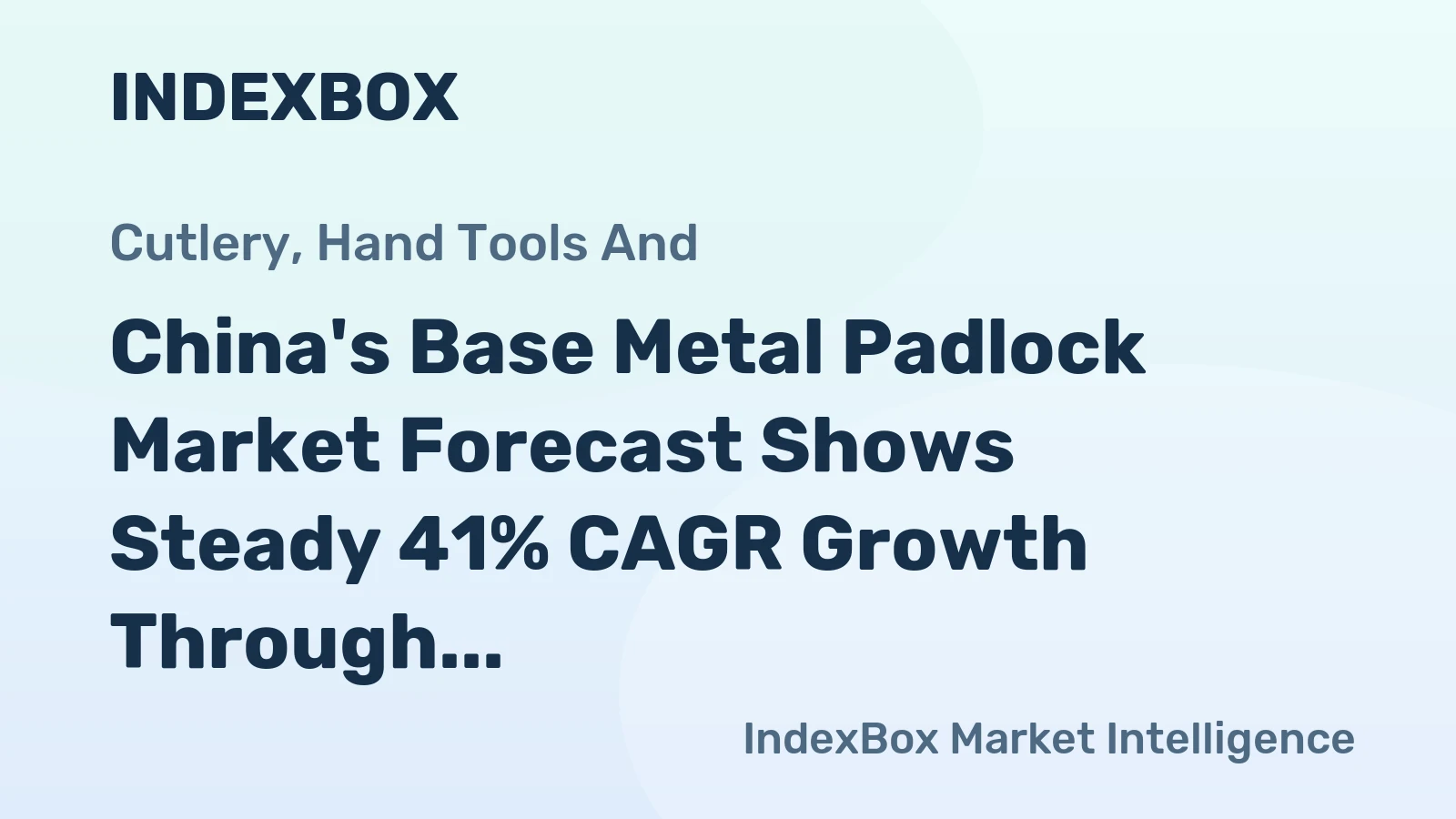 China's Base Metal Padlock Market Forecast Shows Steady 41% CAGR Growth Through 2035