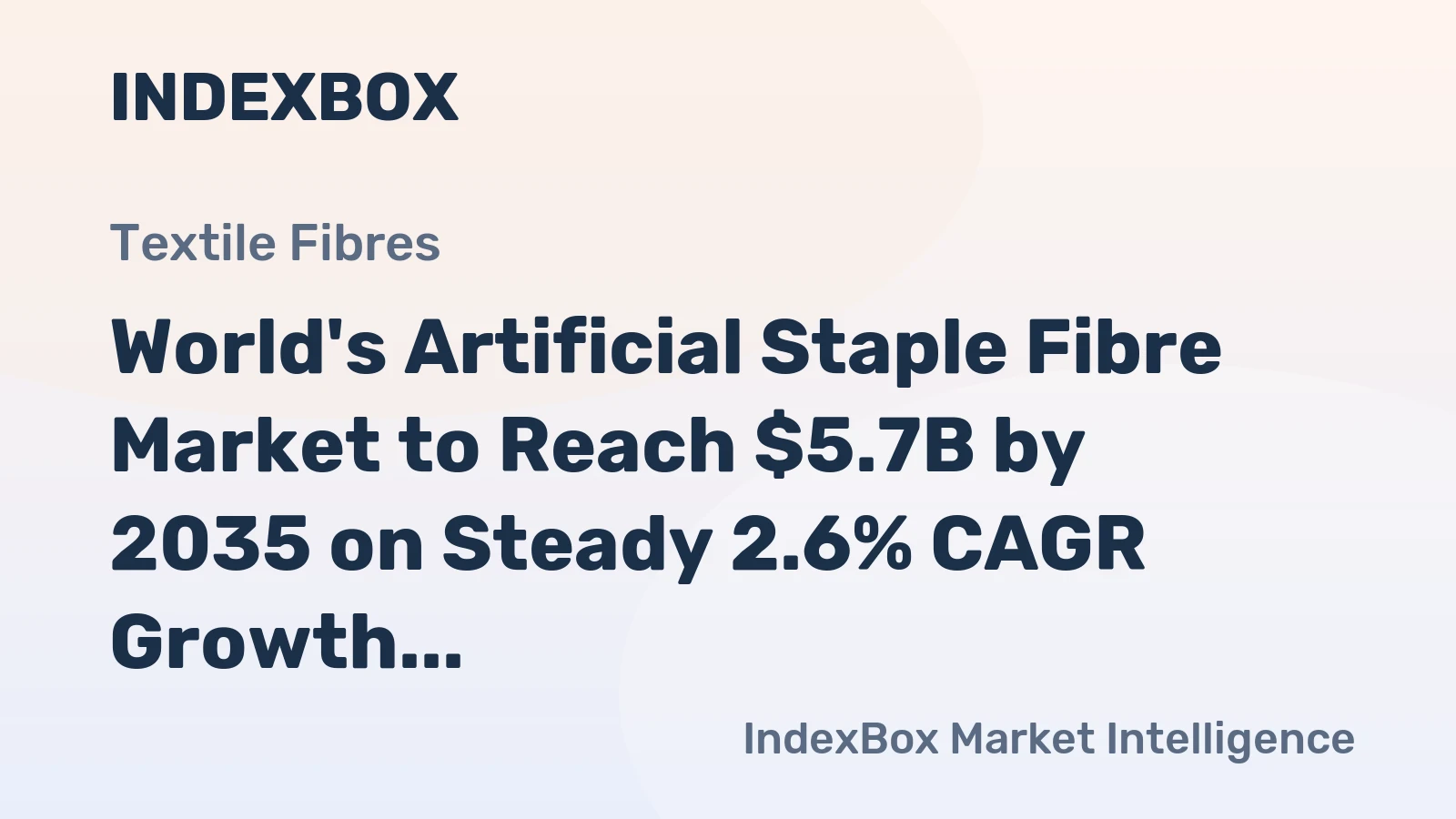 World's Artificial Staple Fibre Market to Reach $5.7B by 2035 on Steady 2.6% CAGR Growth