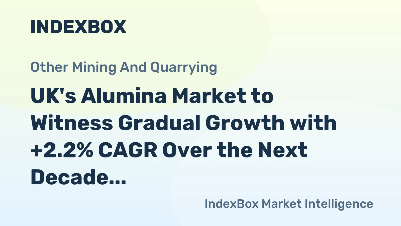 UK's Alumina Market to Witness Gradual Growth with +2.2% CAGR Over the Next Decade