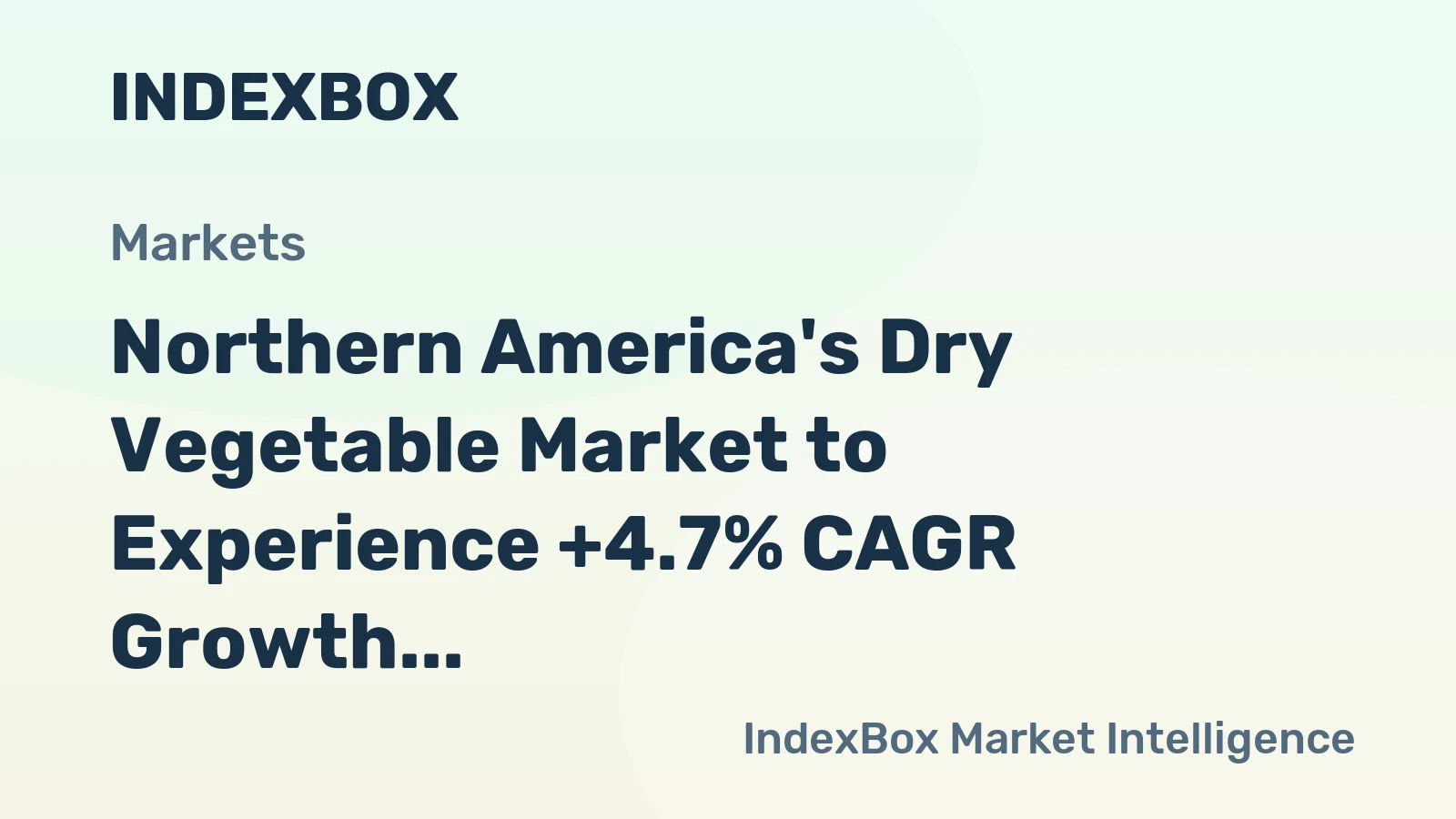 Northern America's Dry Vegetable Market to Experience +4.7% CAGR Growth Over Next Decade