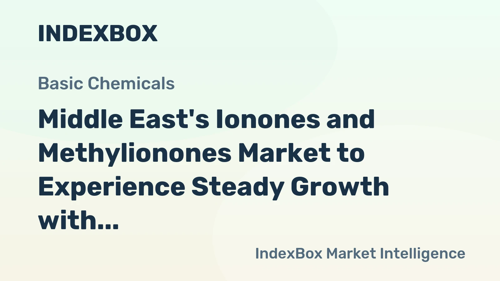Middle East's Ionones and Methylionones Market to Experience Steady Growth with +1.4% CAGR until 2035