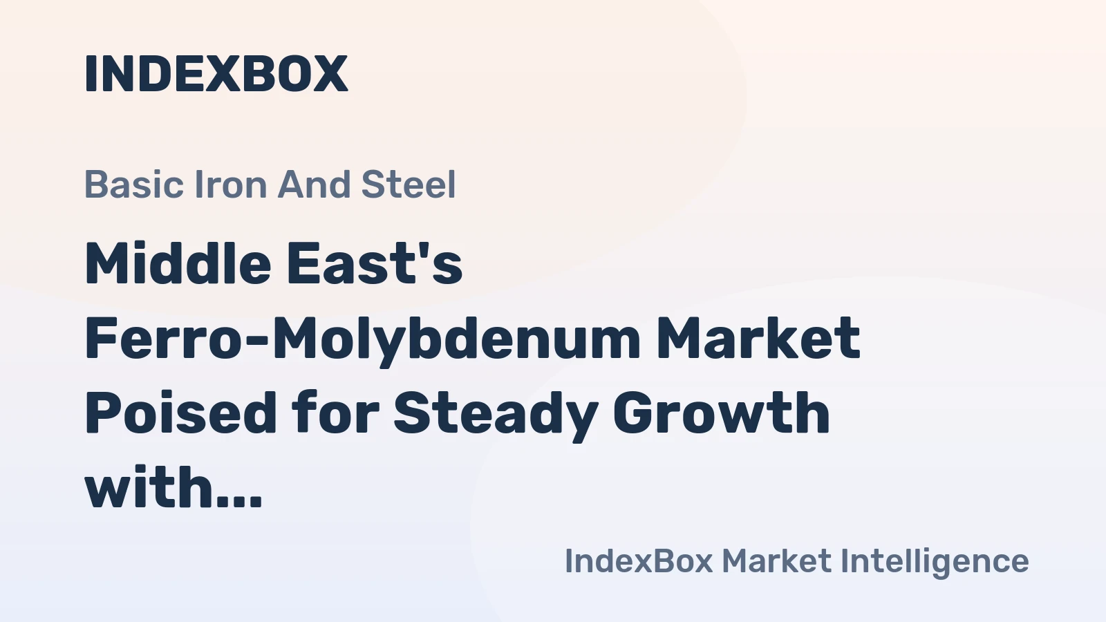 Middle East's Ferro-Molybdenum Market Poised for Steady Growth with 2.4% CAGR