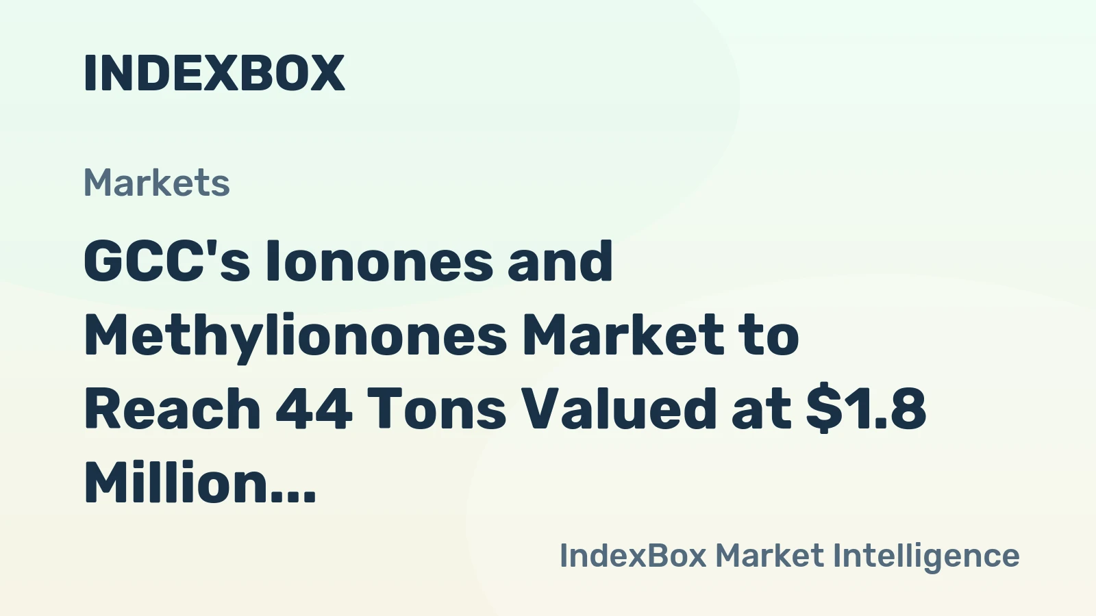 GCC's Ionones and Methylionones Market to Reach 44 Tons Valued at $1.8 Million by 2035