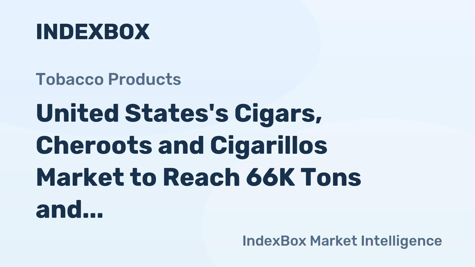 United States's Cigars, Cheroots and Cigarillos Market to Reach 66K Tons and $2.3B by 2035