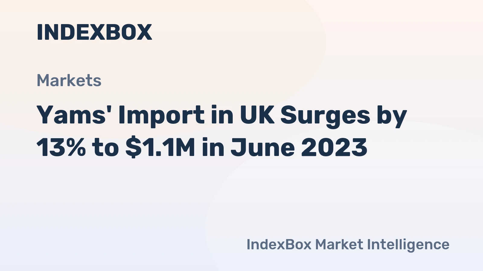 Yams' Import in UK Surges by 13% to $1.1M in June 2023