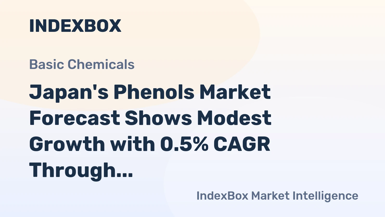 Japan's Phenols Market Forecast Shows Modest Growth with 0.5% CAGR Through 2035