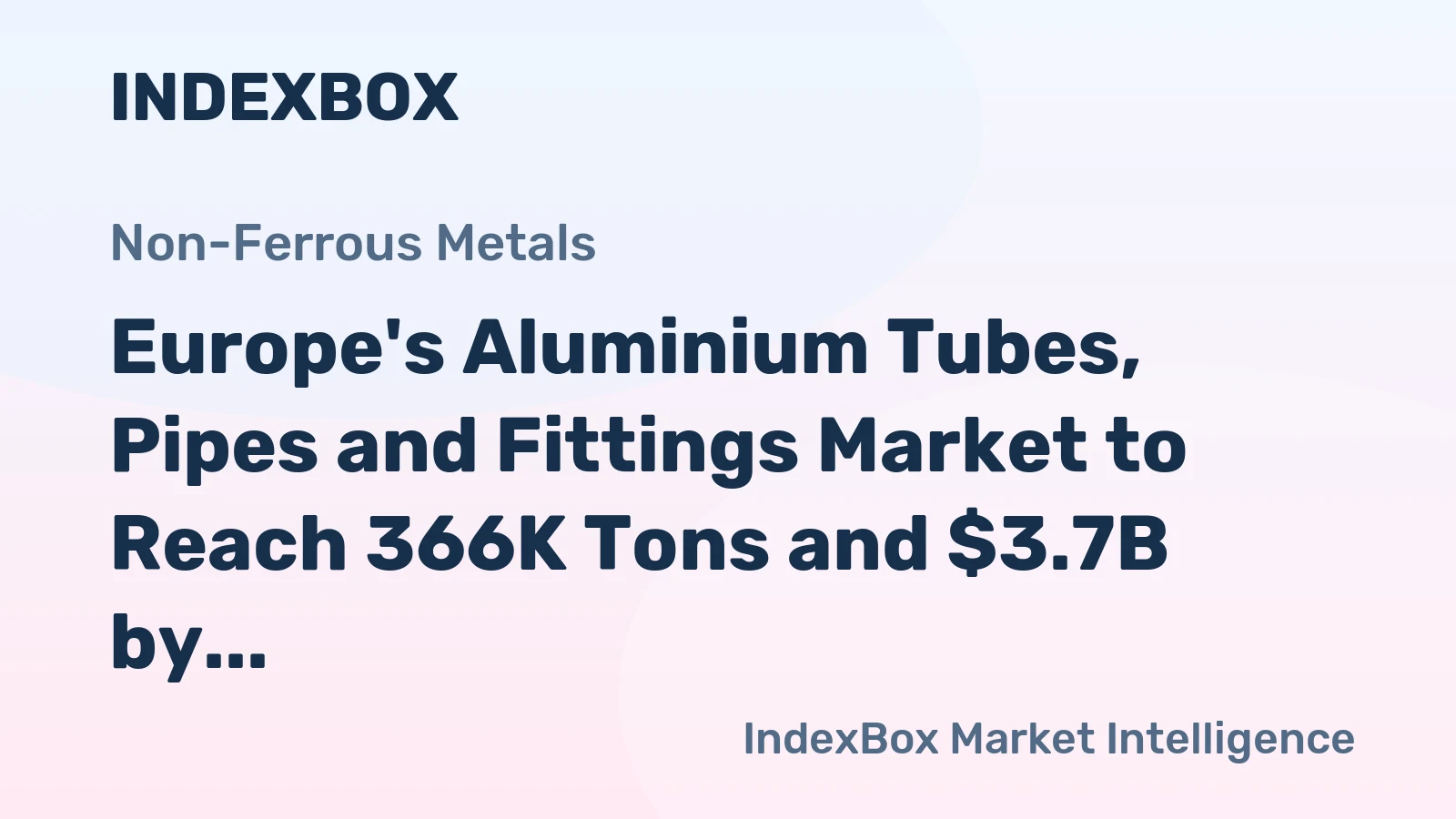 Europe's Aluminium Tubes, Pipes and Fittings Market to Reach 366K Tons and $3.7B by 2035