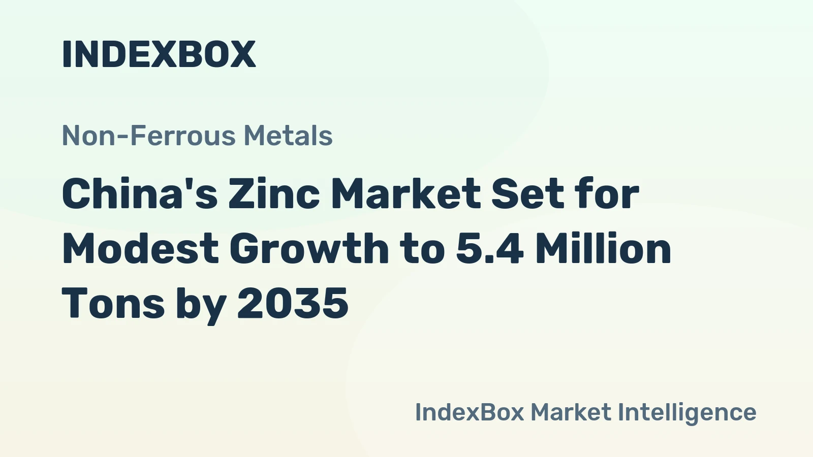 China's Zinc Market Set for Modest Growth to 5.4 Million Tons by 2035