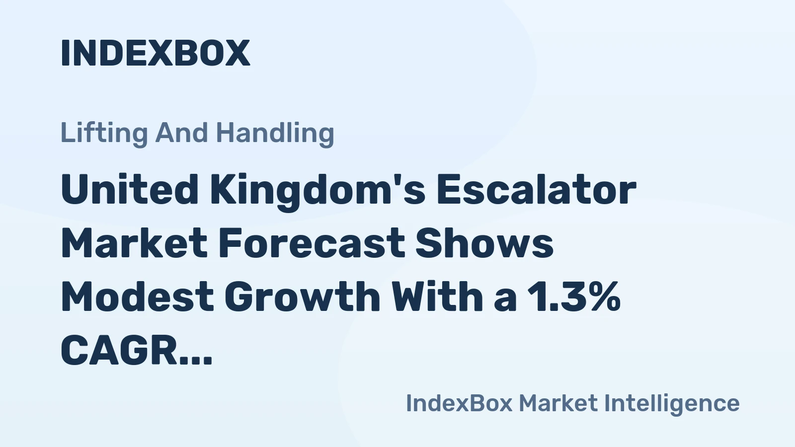 United Kingdom's Escalator Market Forecast Shows Modest Growth With a 1.3% CAGR