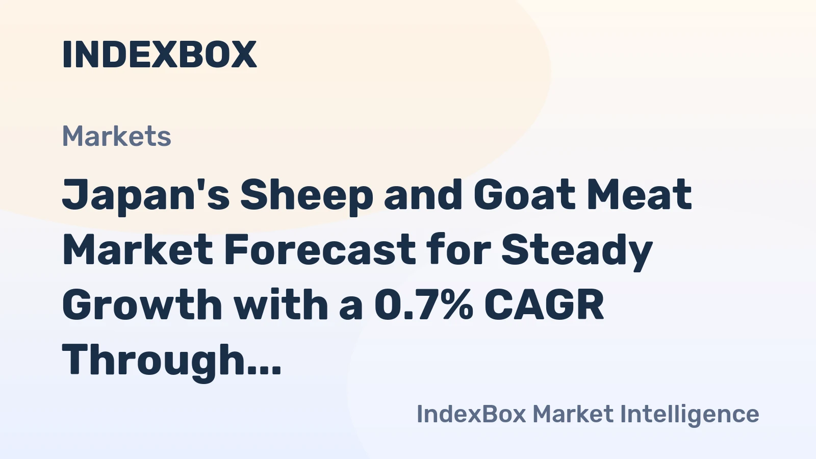 Japan's Sheep and Goat Meat Market Forecast for Steady Growth with a 0.7% CAGR Through 2035