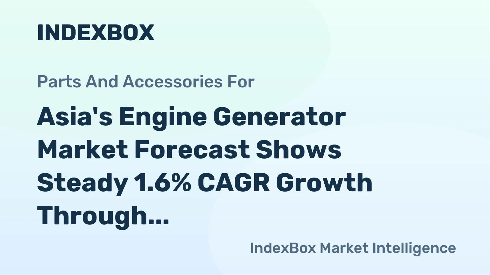 Asia's Engine Generator Market Forecast Shows Steady 1.6% CAGR Growth Through 2035
