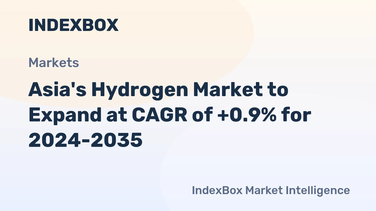 Asia's Hydrogen Market to Expand at CAGR of +0.9% for 2024-2035