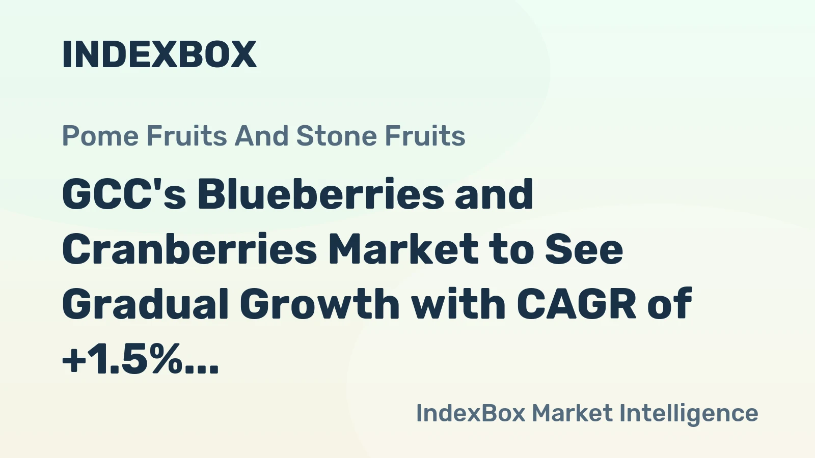 GCC's Blueberries and Cranberries Market to See Gradual Growth with CAGR of +1.5%