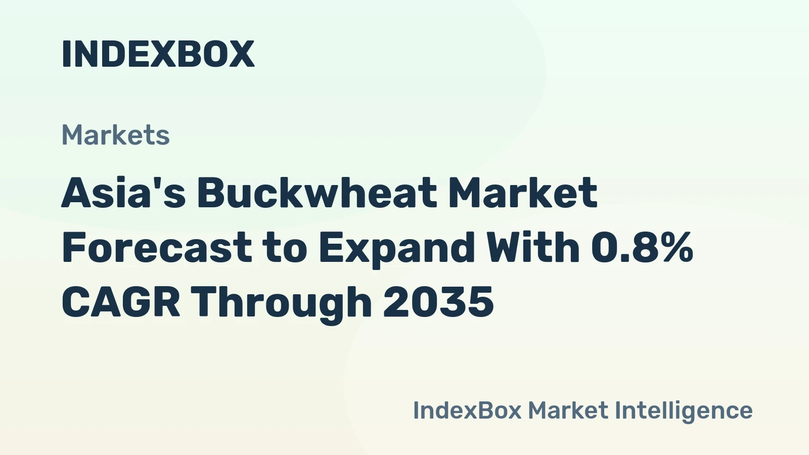 Asia's Buckwheat Market Forecast to Expand With 0.8% CAGR Through 2035