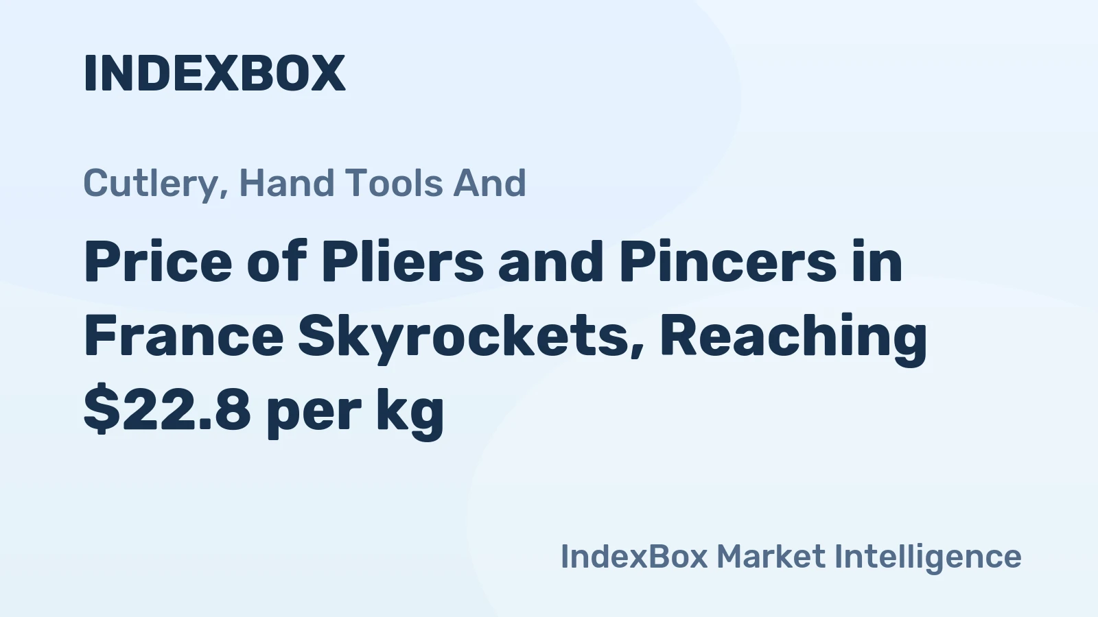 Price of Pliers and Pincers in France Skyrockets, Reaching $22.8 per kg