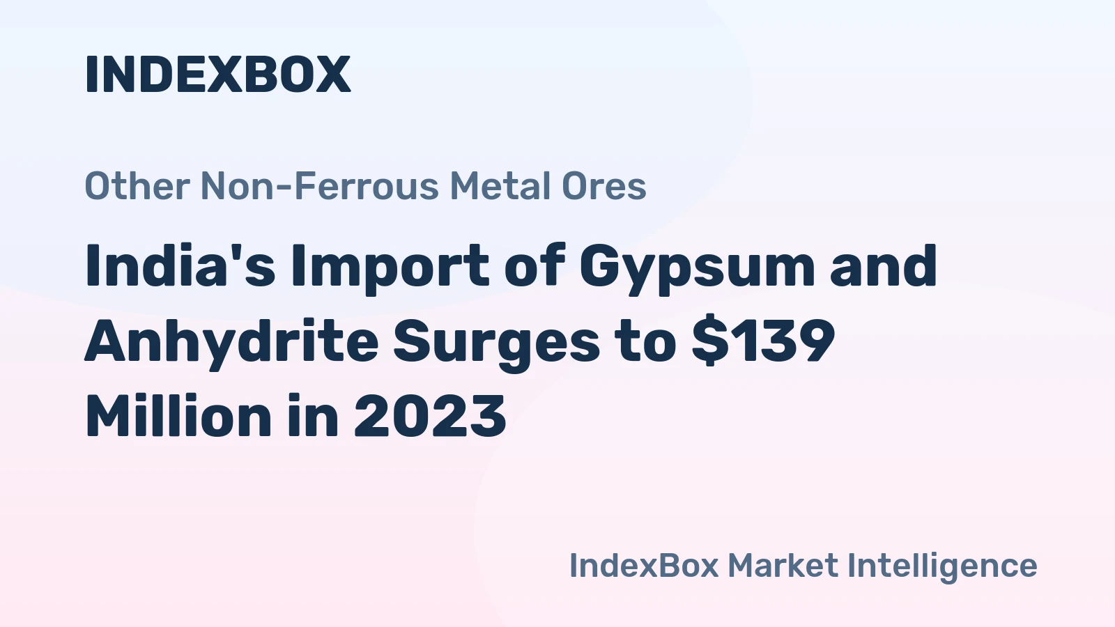 India's Import of Gypsum and Anhydrite Surges to $139 Million in 2023