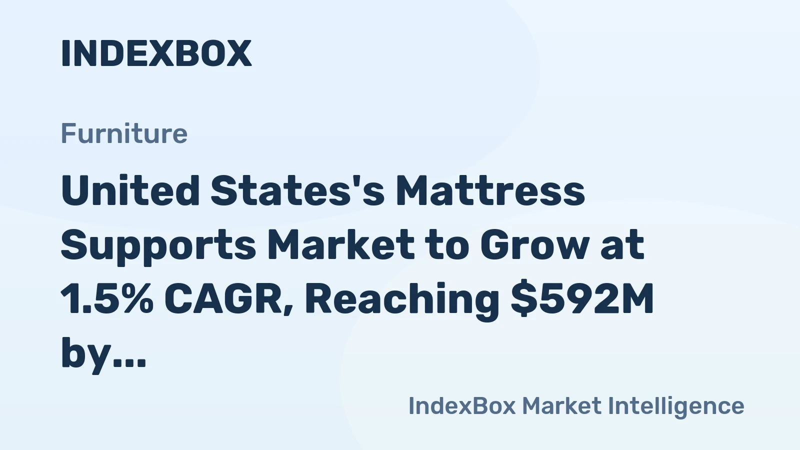 United States's Mattress Supports Market to Grow at 1.5% CAGR, Reaching $592M by 2035