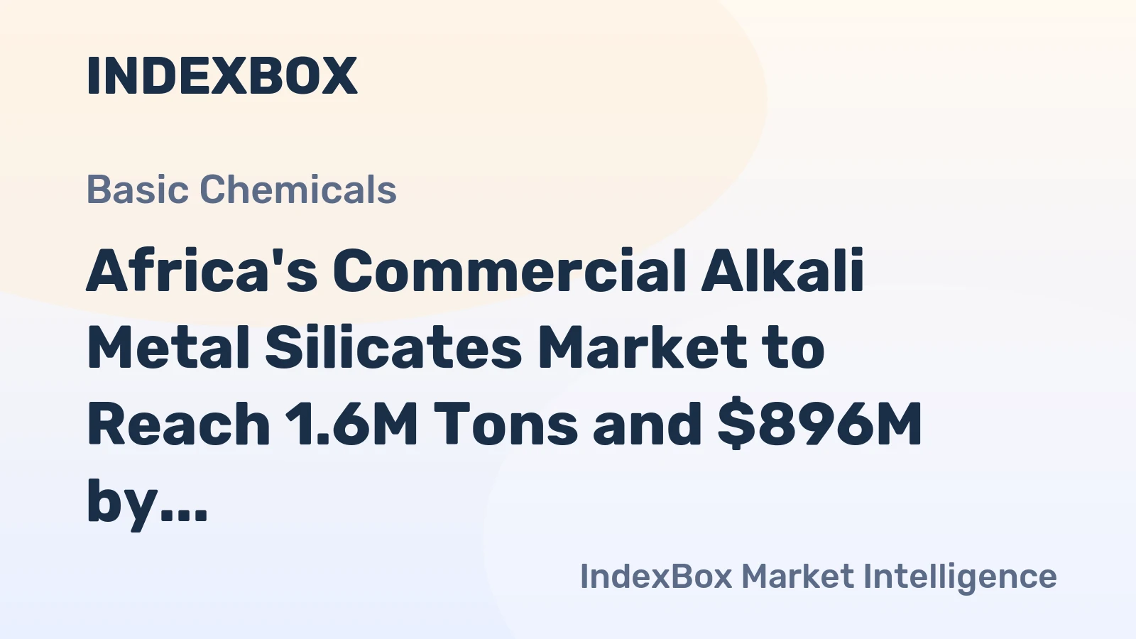 Africa's Commercial Alkali Metal Silicates Market to Reach 1.6M Tons and $896M by 2035