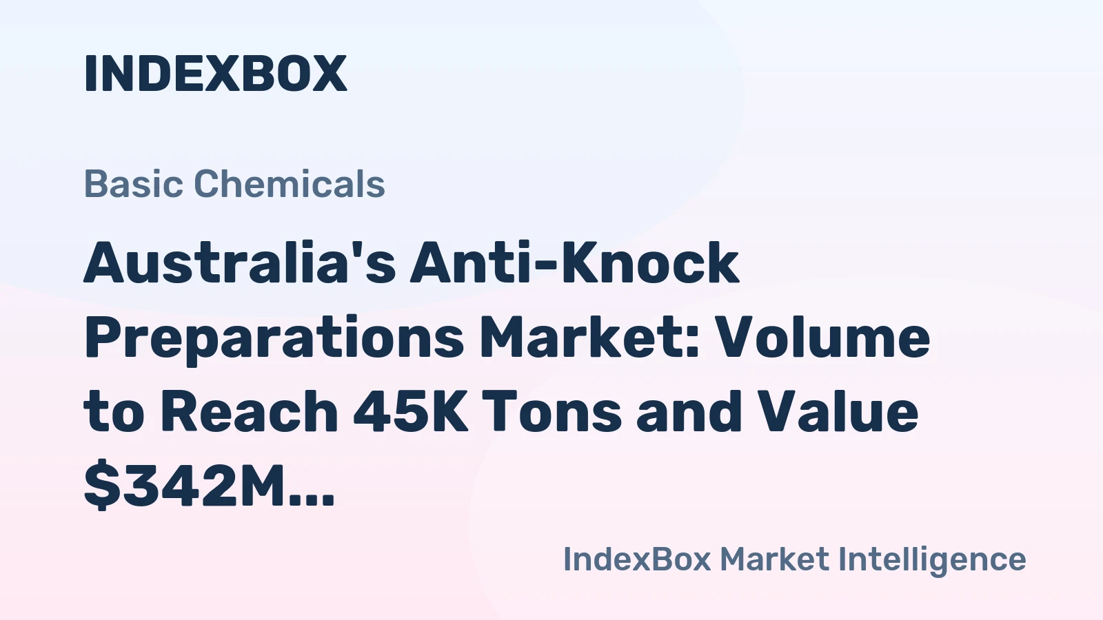 Australia's Anti-Knock Preparations Market: Volume to Reach 45K Tons and Value $342M by 2035