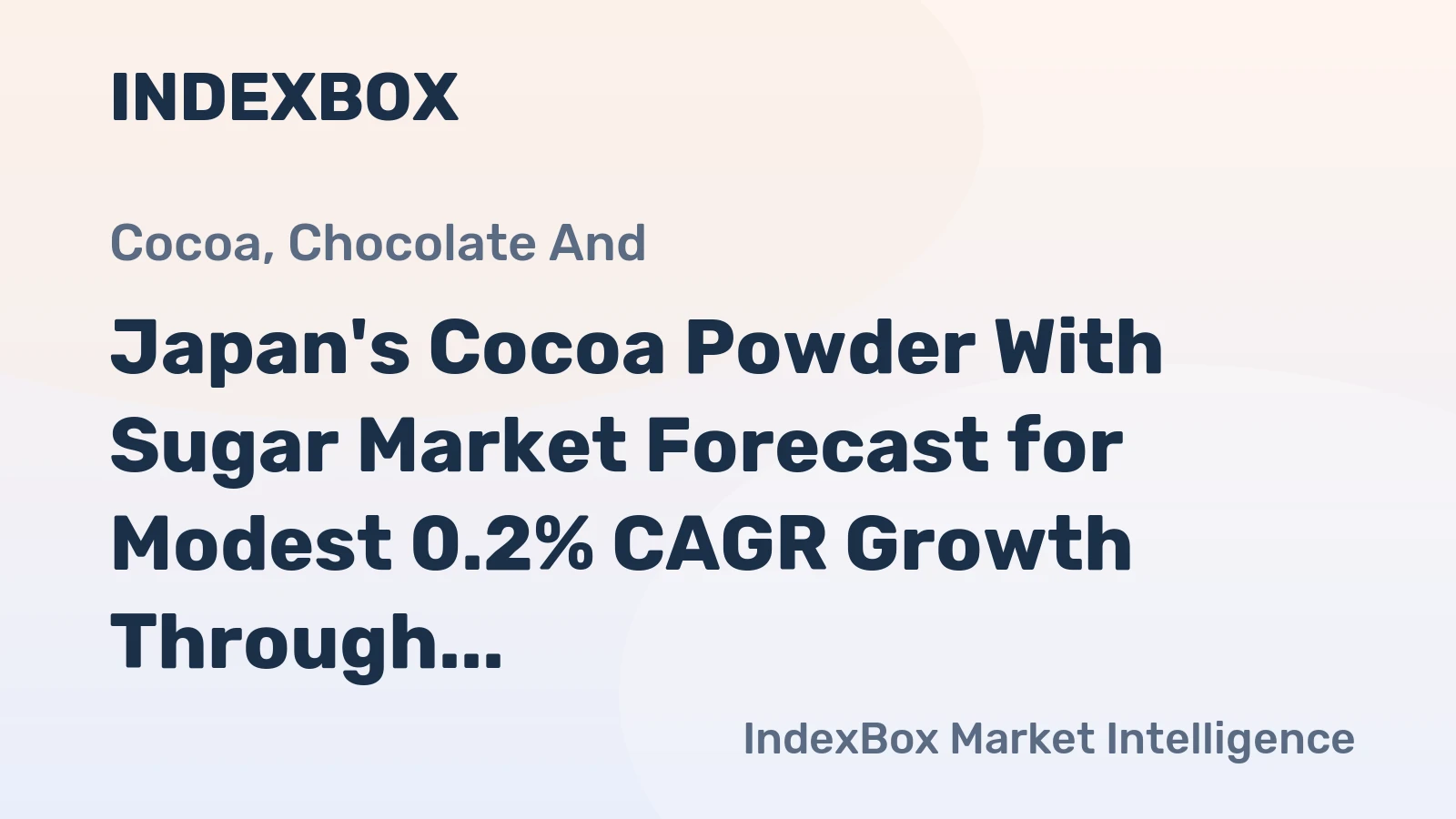 Japan's Cocoa Powder With Sugar Market Forecast for Modest 0.2% CAGR Growth Through 2035